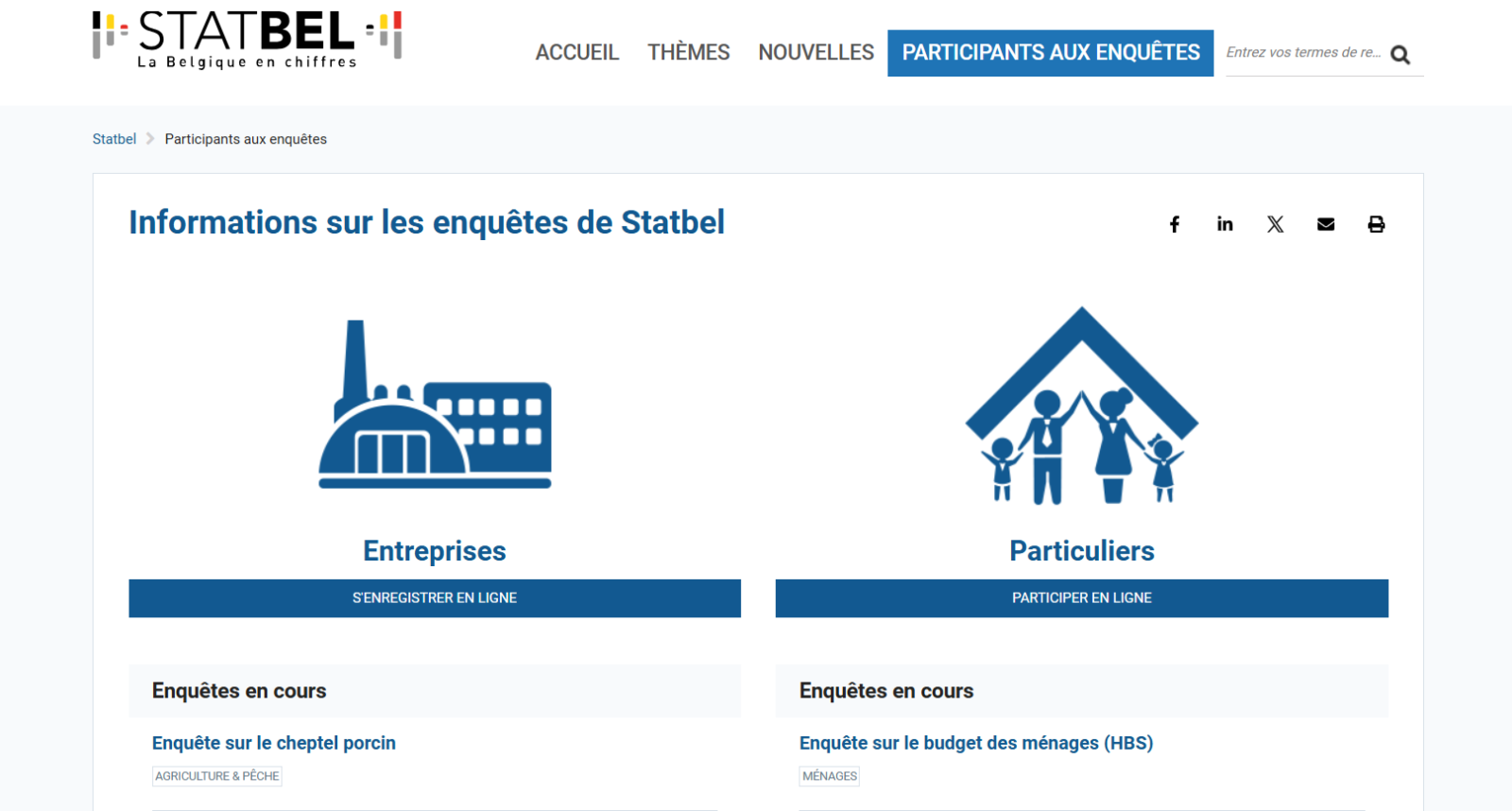 Enquête de Statbel aussi dans notre commune – Gemeinde Kelmis – La Calamine